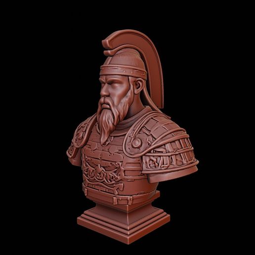3D file Mongol Warrior Bust 👤 ・3D print model to download・Cults