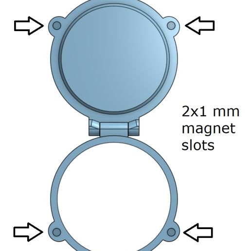 🧲 Hinged, magnetic Flip Open Scope Cover (print in place)・ STL File for ...