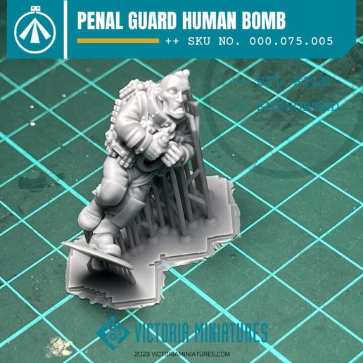 💂 Penal Guard Human Bomb・ 3D File for 3D printing・Cults
