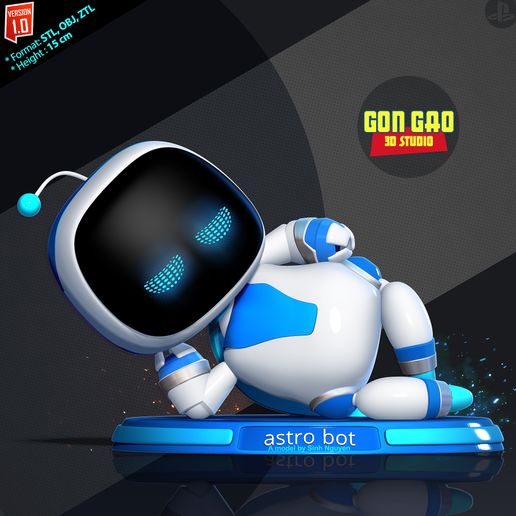 3D file Astro Bot 🤖 ・Template to download and 3D print・Cults