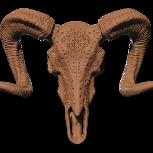 🐏 Ram Skull STL File for 3D Printing – Gothic Art Design・ 3D File for ...