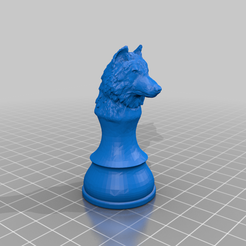 3D print Chess wolf・Cults