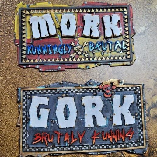 ♟ Gork & Mork Plaques・Free STL File for ・Cults