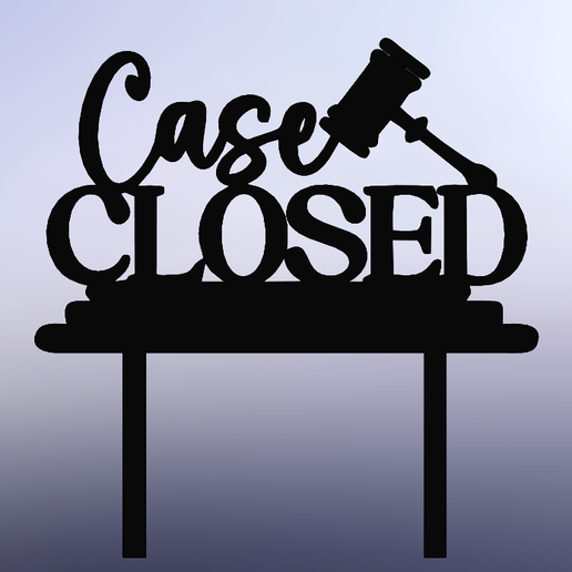 🍰 ase Closed Cake Topper with Judge's Gavel – 3D Printable Legal Theme ...