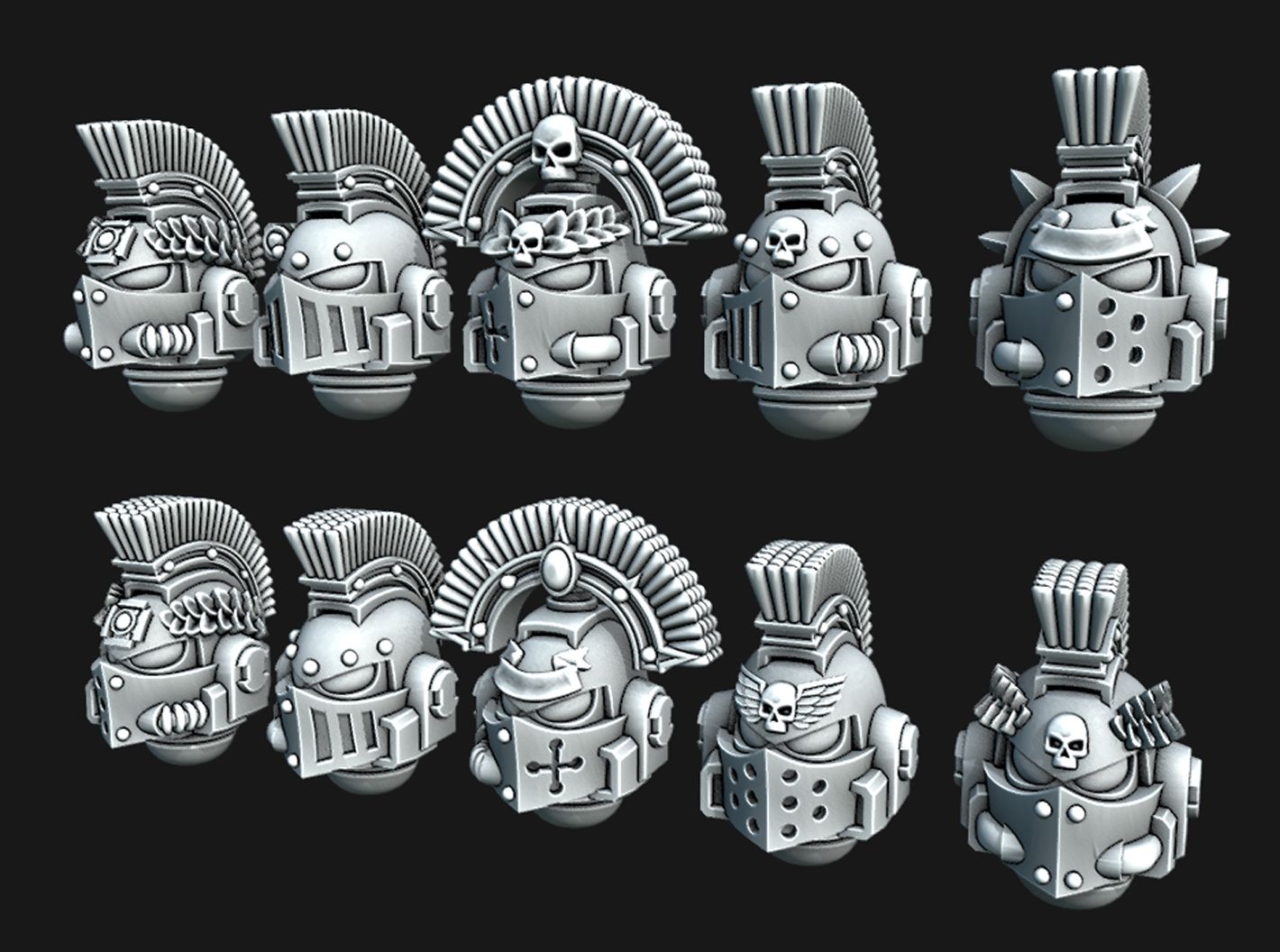 Download Stl File Knight Helmets V2 • 3d Print Object ・ Cults