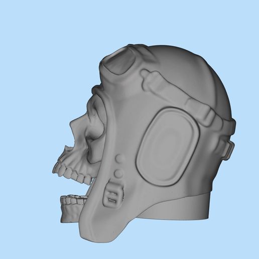 💀 STL printable Aviator skull and Eddy head for Wild Willie Driver KIT ...