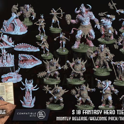 👹 Beastmen Unleashed November '23 Fantasy Bundle・ 3D File for ・Cults