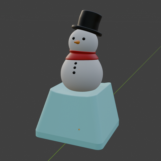 STL file Snowman Keycap⛄ (OBJ)・3D printing idea to download・Cults