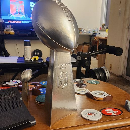 🏆 NFL SUPERBOWL VINCE LOMBARDI TROPHY REAL SIZE・ STL File for 3D ...