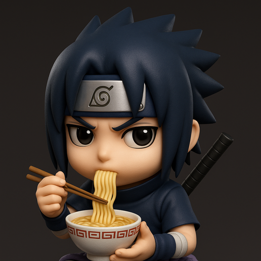 🦸 sasuke manger noddle.stl・Fichier STL pour Impression 3D・Cults