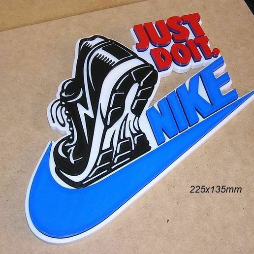 STL file Nike, shoes, sports, sign, signboard, sign, logo, print3d ...