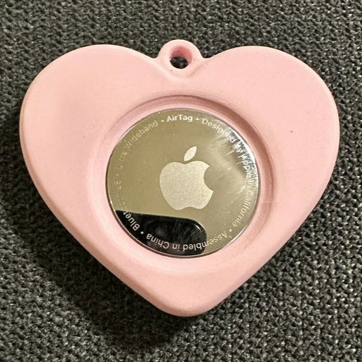 💜 Air Tag holder Heart・ STL File for 3D printing・Cults