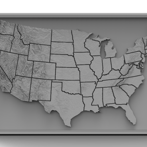 📁 3D Model STL File for CNC Router/Laser & 3D Printer USA Map・Free 3D ...