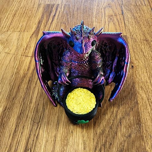 Файл STL Lucky Hoard: Baby Dragon with Pot of Gold 👶 ・Модель для ...