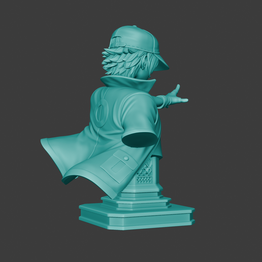 👤 Stylized Anime Hero Bust – Dynamic Pose 3D Printable・ STL File for 3D ...