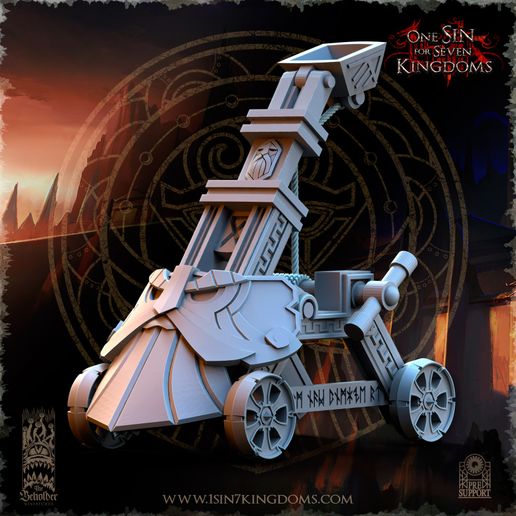 🎲 Dwarven Kingdoms Catapult・ 3D File for 3D printing・Cults