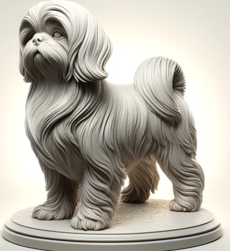 🐕 Shih Tzu Dog - Highly Detailed 3D Printable Sculpture・ STL File for ...