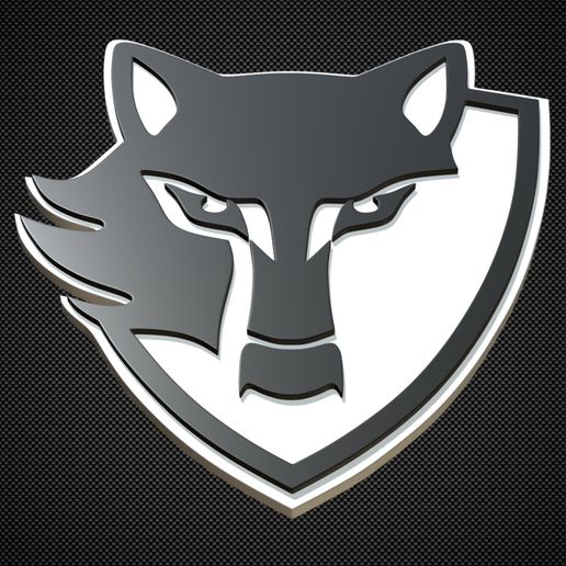 wolf logo design 3d