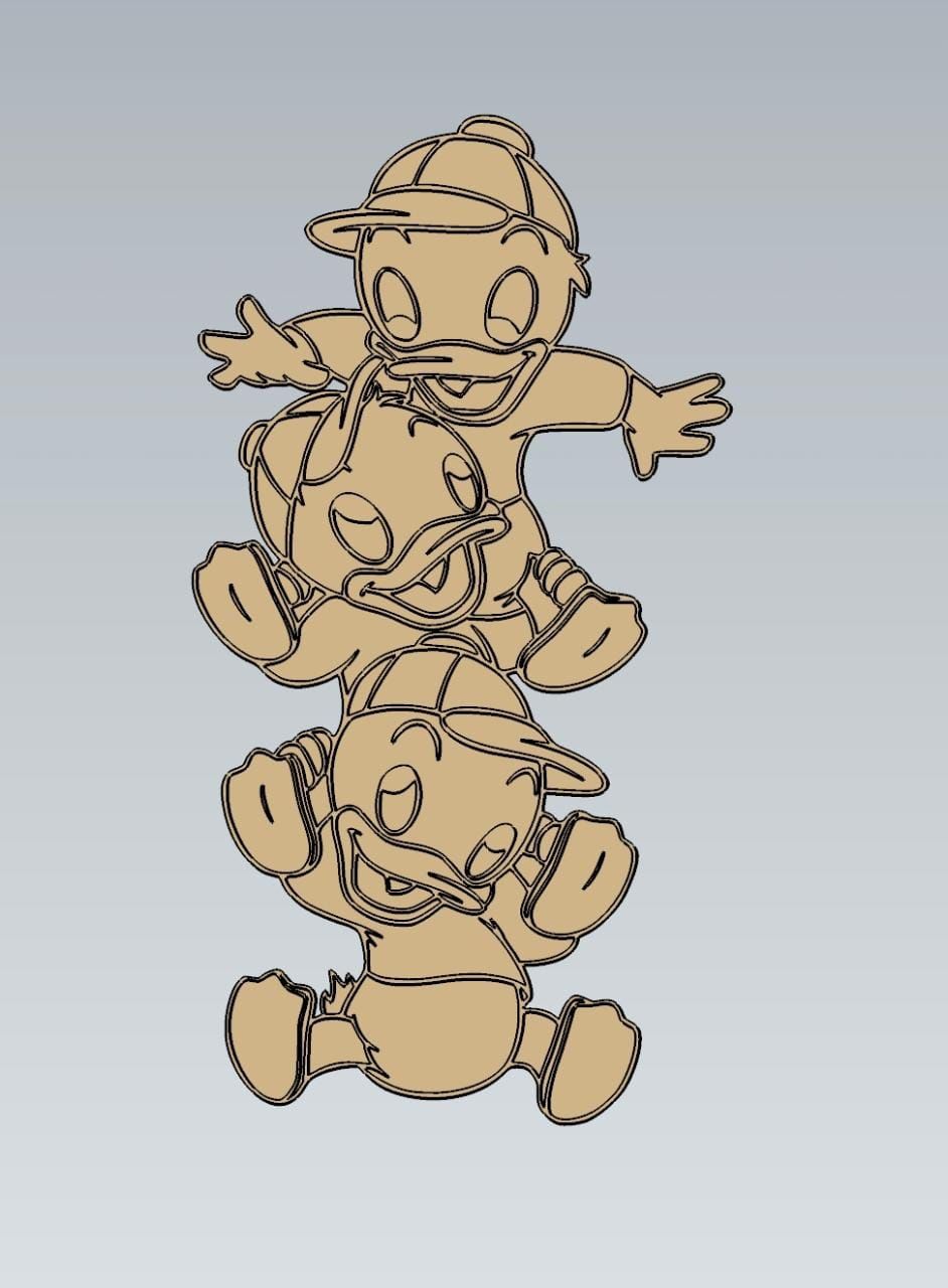 Download STL file Wonderful Duck Tales Character Brothers Cookie Cutter ...