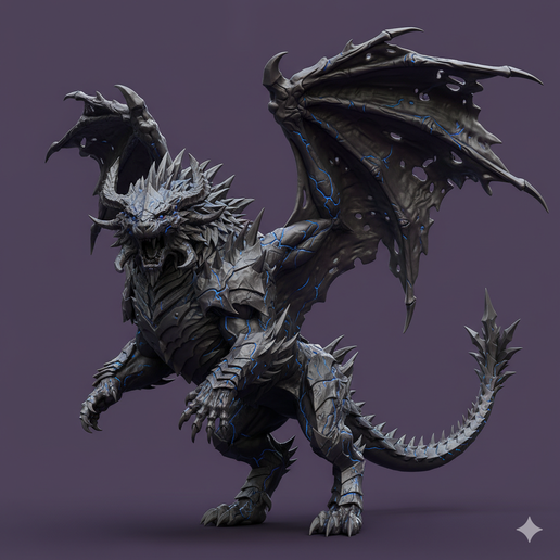 🎲 Single STL Dreadspike Manticore – Epic Winged Beast for Tabletop RPGs ...