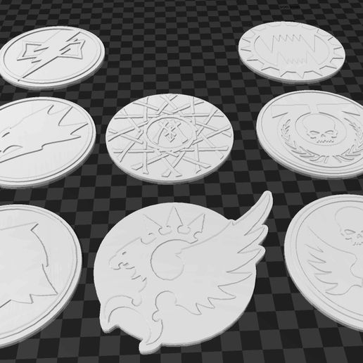 ⚔ warhammer coasters・Free STL File for 3D printing・Cults