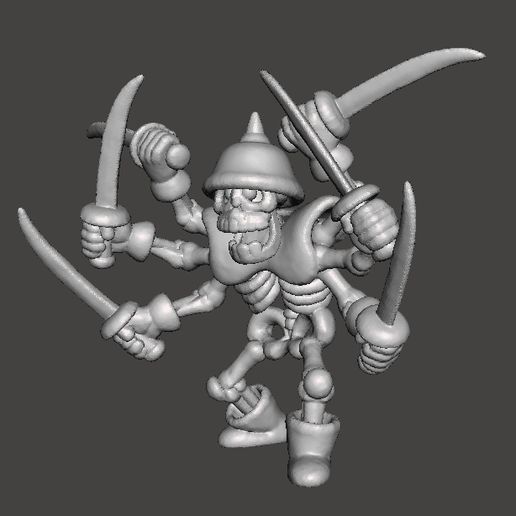 💀 DQ SKELETON SWORDSMAN MINIATURE MODEL FOR FANTASY GAMES DND RPG・ STL ...