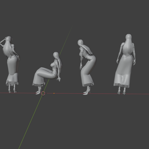 🏴‍☠️ Nico Robin Multiple Poses- One Piece・ OBJ File for 3D printing・Cults