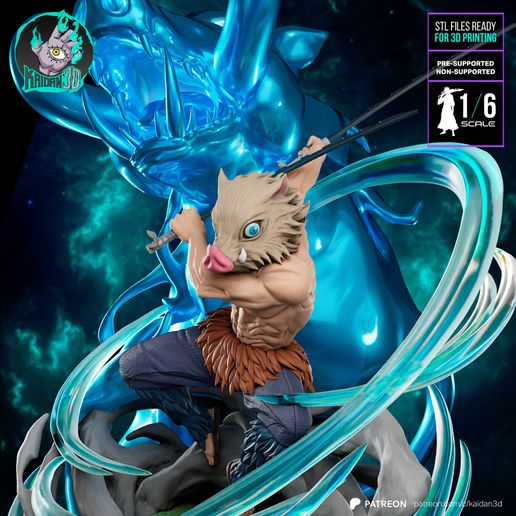 🎨 Hashibira Inosuke DEMON SLAYER - STL ready for 3D Printing・ 3D File ...