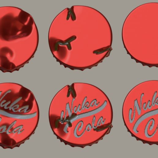 🍾 nuka cola bottle caps・ STL File for 3D printing・Cults