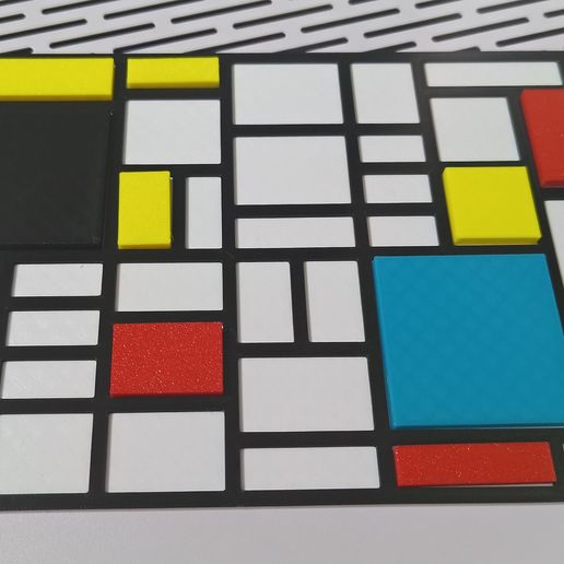 STL file Mondrian game 🏫 (3MF)・Template to download and 3D print・Cults