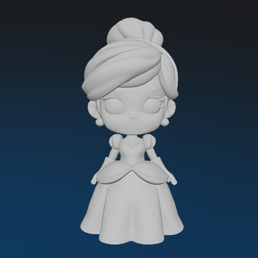 Archivo STL Cenicienta Chibi – Princesa de Disney 🐉 ・Modelo imprimible ...