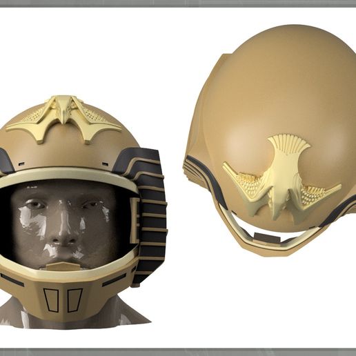 🪖 Colonial Warrior Viper Helmet Battlestar Galactica・ 3D File for 3D ...