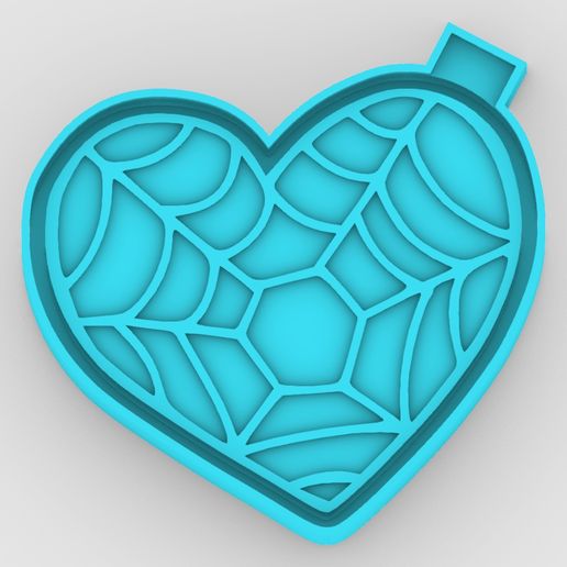 STL file spider heart - freshie mold - STL for silicone mold 🕷️ ・3D ...