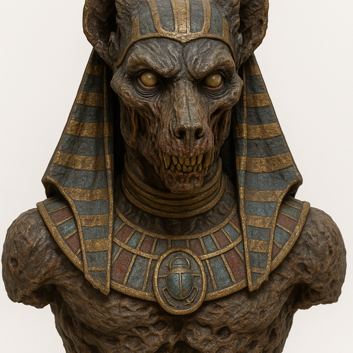 🧟 Zombie Anubis Bust – High Detail 3D Printable STL (Egyptian Horror ...