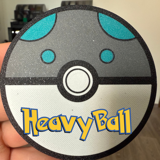 🐉 Heavy Ball Poke Ball Pokemon coaster・ STL File for 3D printing・Cults