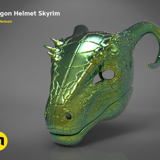 🐉 Dragon Helmet Skyrim・ STL File for ・Cults