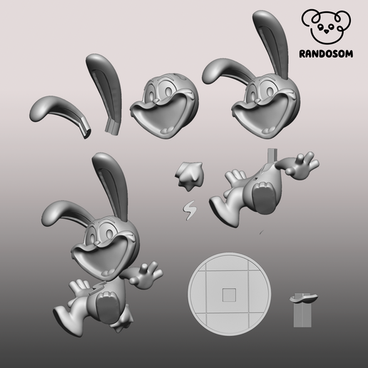 🥼 Hoppy Hopscotch - Smiling Critters・ 3D File for 3D printing・Cults