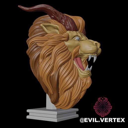STL file Bust of a Manticore 👤 ・3D printable model to download・Cults