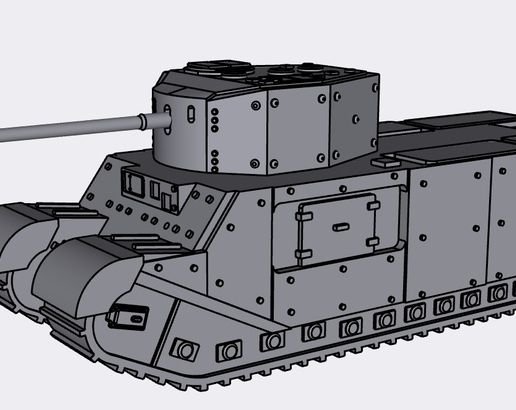 🪖 Tog II experimental tank・Free 3D File for ・Cults