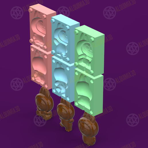 🍫 LABUBU CHOCOLATE FIGUR MOLD・ OBJ File for 3D printing・Cults