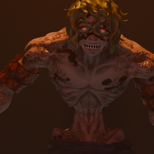 🎨 Gyutaro 3D Fan Art Model Demon Slayer・ OBJ File for 3D printing・Cults