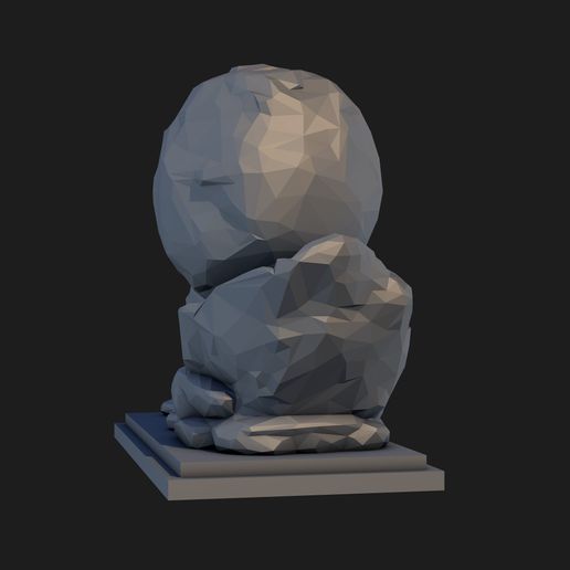 🗿 Sisyphus and The Eternal Boulder Statue STL – Low Poly Mythology ...