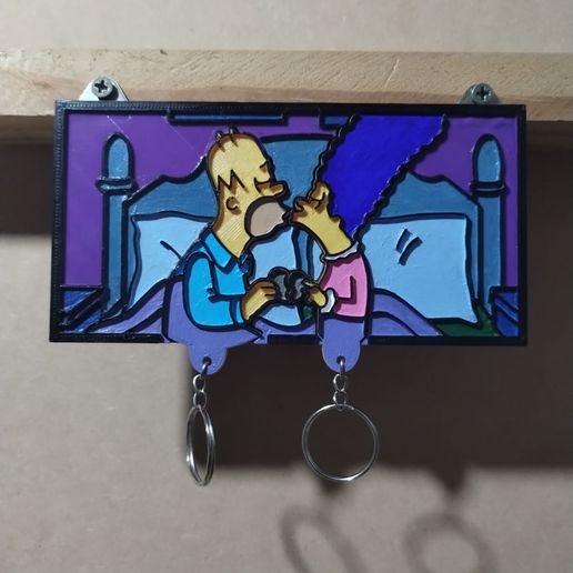 STL file key holder / the simpsons 🔑 ・Model to download and 3D print・Cults