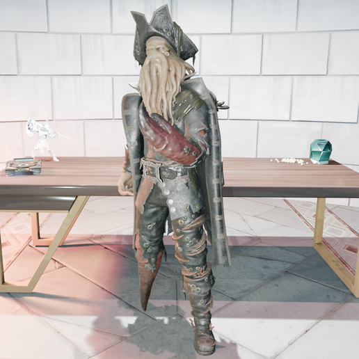 🔫 Davy Jones fortnite + textures・ 3D File for 3D printing・Cults