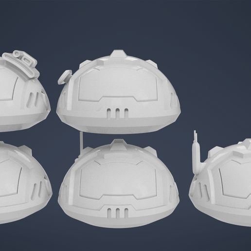 🛰 Space Dwarf Delta Pattern helmets・ STL File for 3D printing・Cults