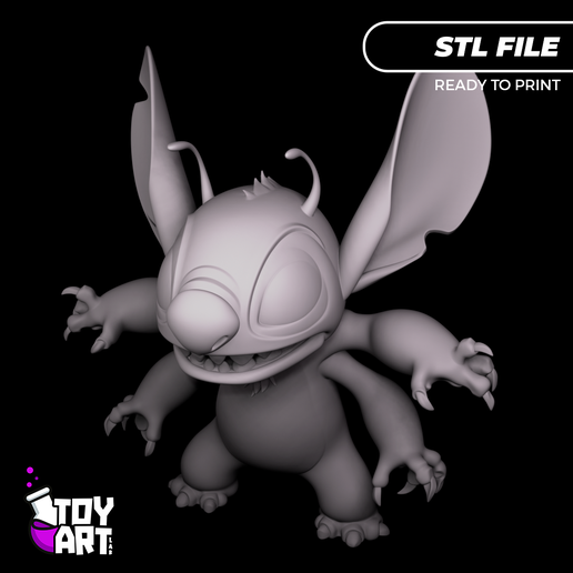 👹 Stitch Four Arms Monster - STL File for 3D Printing・ STL File for 3D ...