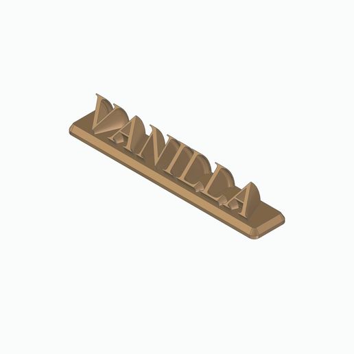 👾 VANILLA 3D Nametag・ 3D File for 3D printing・Cults