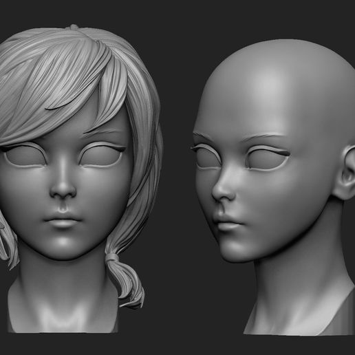 ♀️ Anime head・ STL File for 3D printing・Cults
