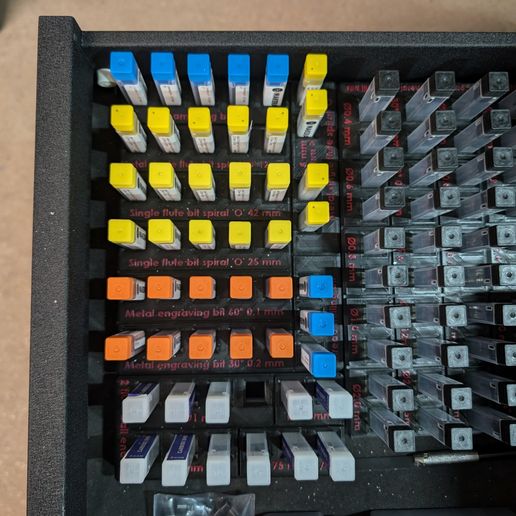 🧰 CNC milling bits storage tray・Free STL File for 3D printing and CNC ...