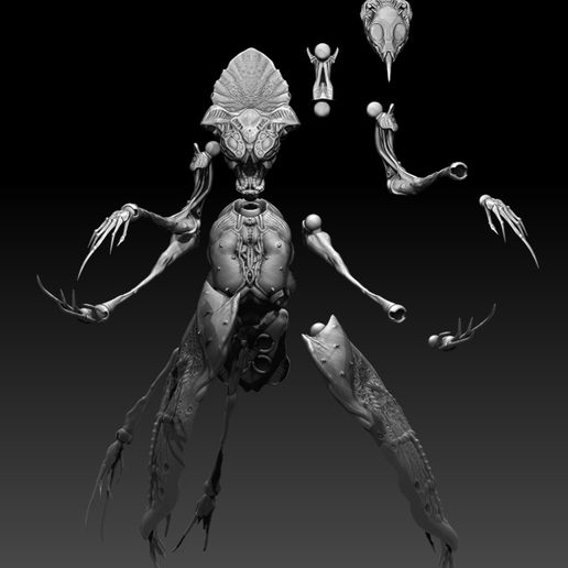👽 NECRONAUTS: GEIST ACTION FIGURE・Free STL File for ・Cults